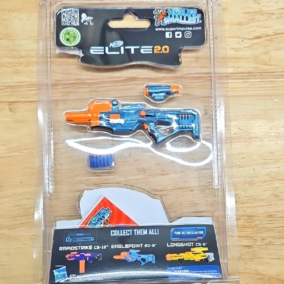 Nerf | Toys | Nerf Mini Elite 2 Blaster Blue And Orange | Poshmark